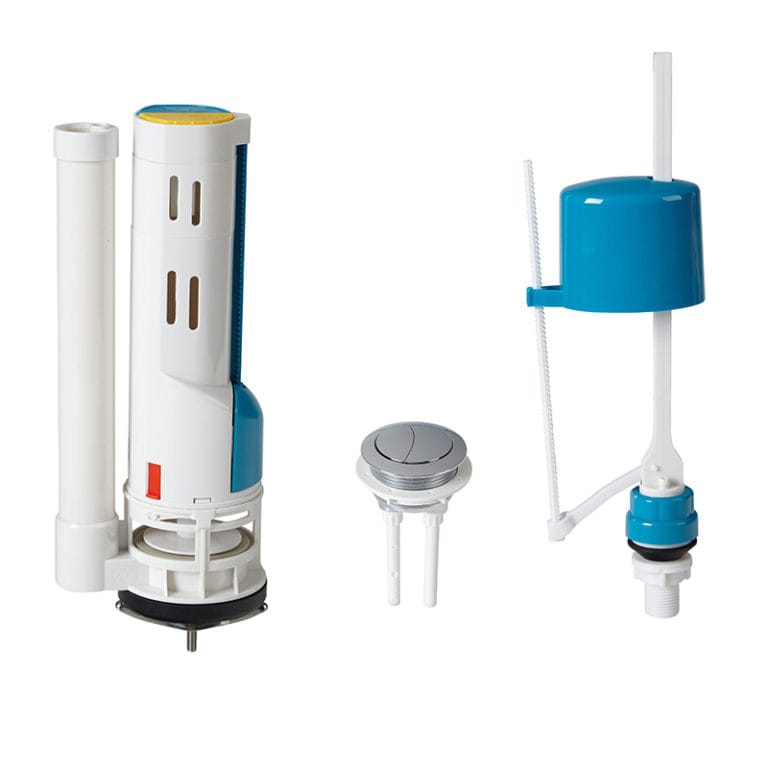 Toilet tank repair kits with adjustable anti-syphon design fill valve