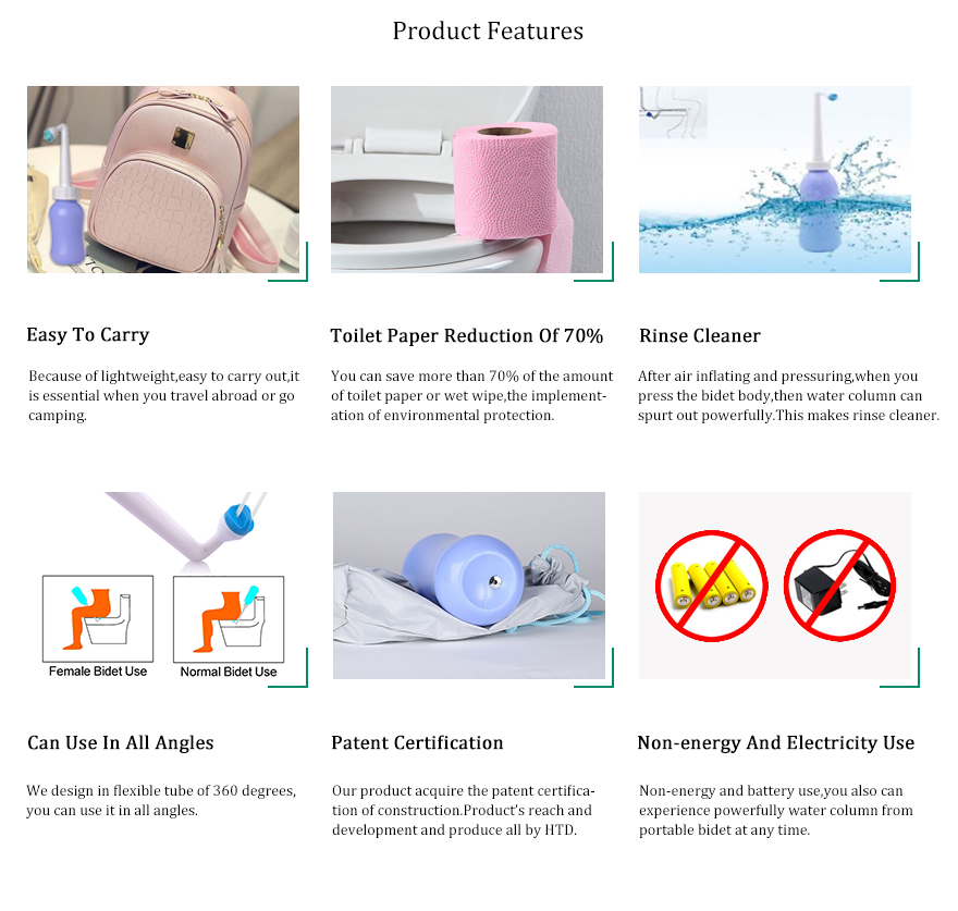 450ml Personal Portable Hygiene Bidet Spray Clean Wash Washer Bottle ...